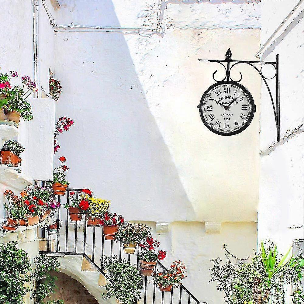 Outdoor Clocks, Double Sided Clock, Garden Clocks Outdoor Waterproof ...