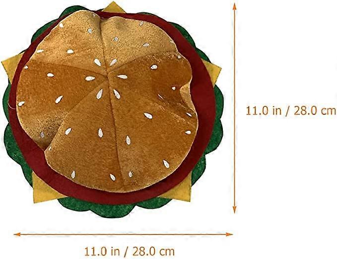 Funny Burger Hat Fast Food Hats Plush Costume Accessory Halloween ...