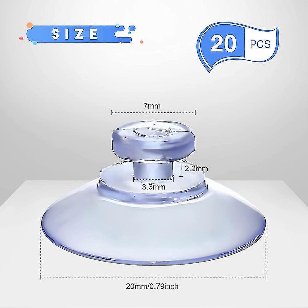 100Pcs Transparent Suction Cups, Plastic Suction Cups, Pads Without ...