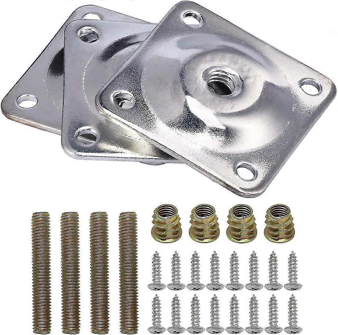 Leg Mounting Plates, La Vane Set Of 4 Furniture Leg Attachment Plates ...