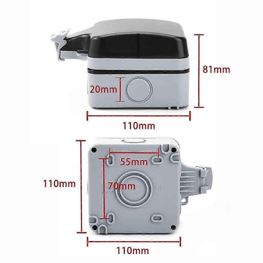 Outdoor Wall Socket With Usb Socket For Outdoor Use, Ip66 Waterproof ...