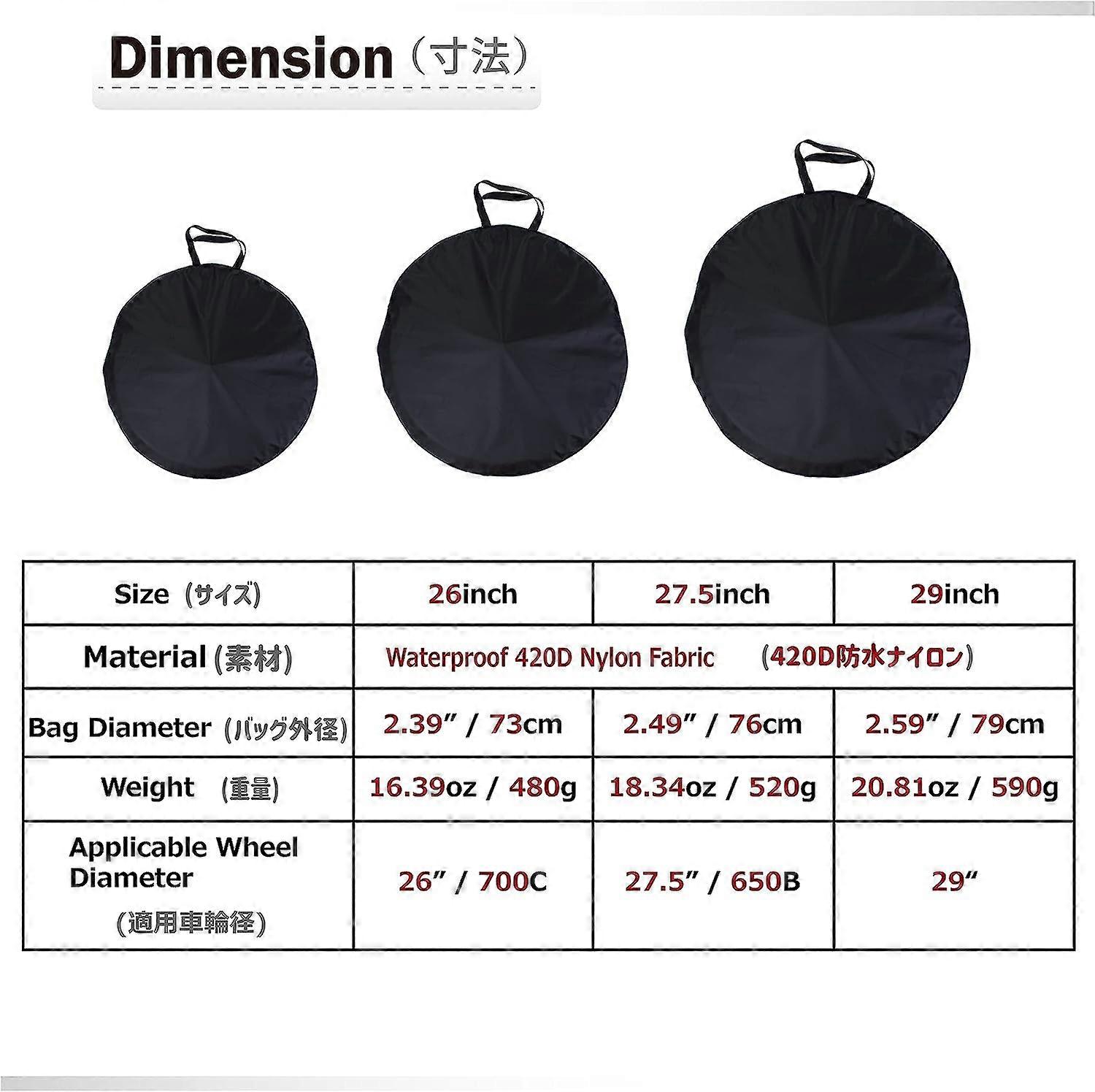 2 Pack Bike Wheel Bags 26" Bicycle Tires Storage Cover Cycling Wheelset ...