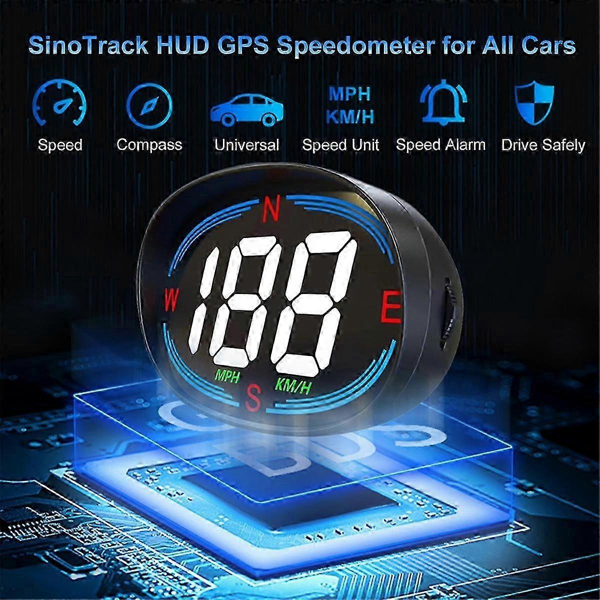 HUD GPS Speedometer Universal Car Heads-Up Display 2.7inch Speed Meter ...