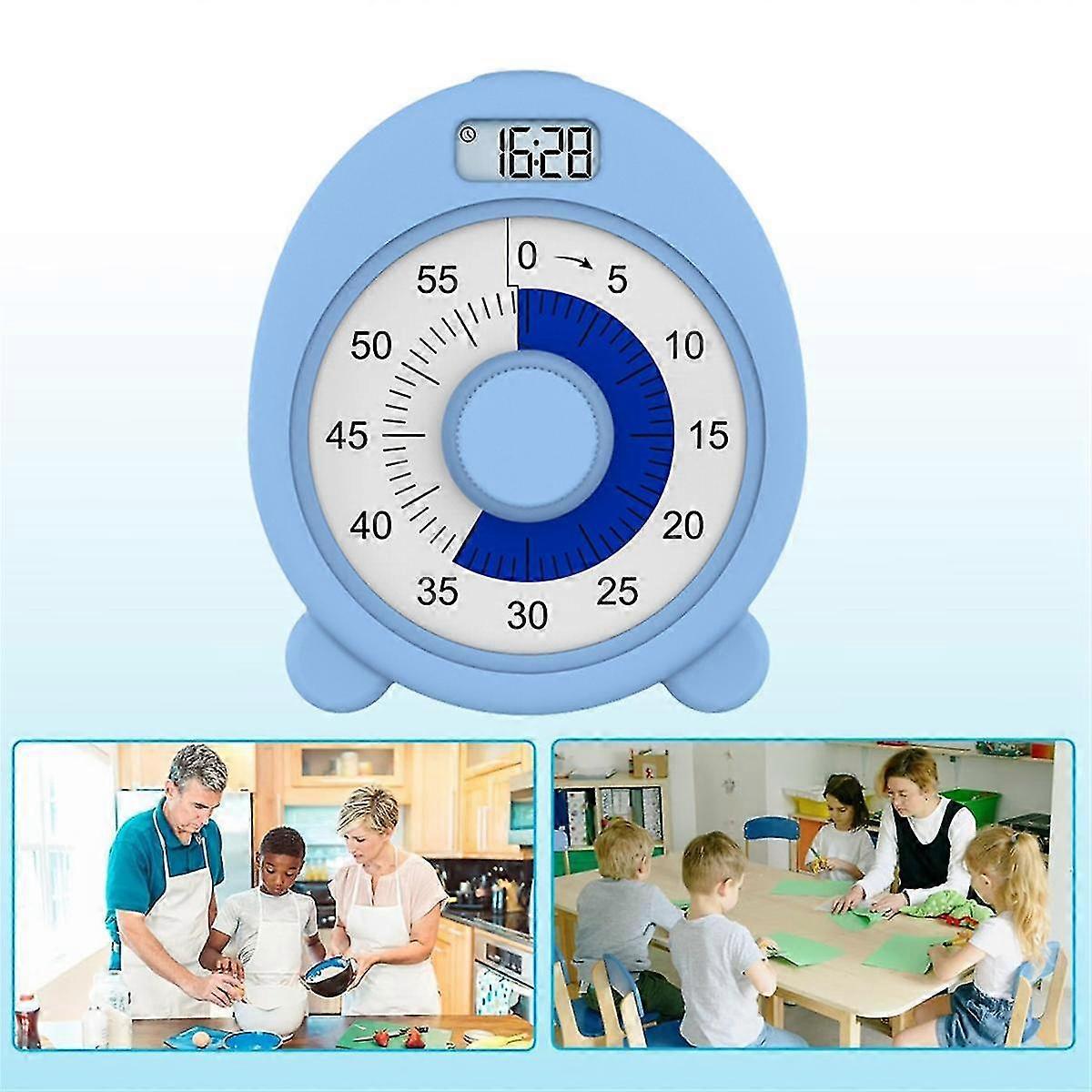 Rechargeable Visual Timer with Clock and Night Light,60 Minute ...