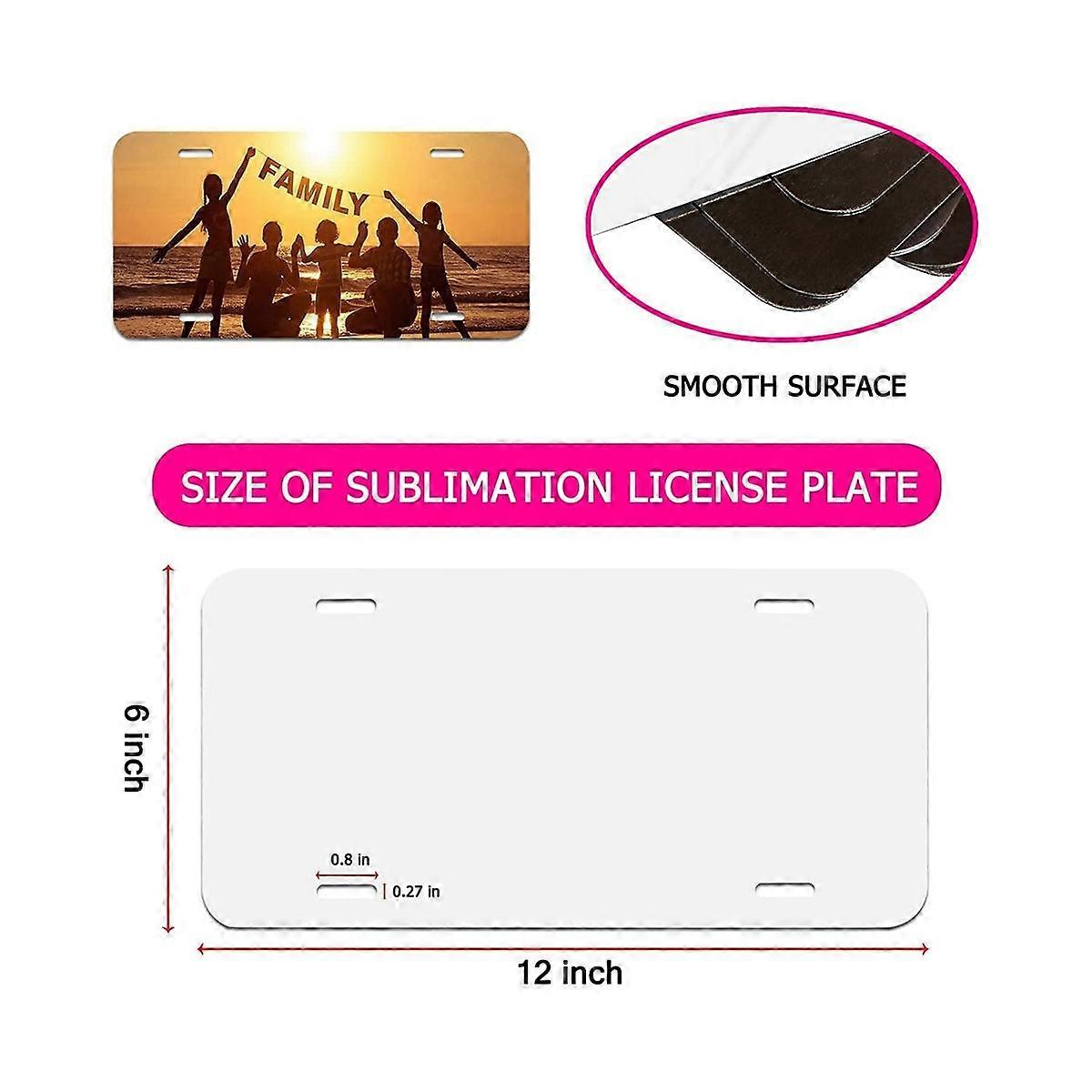 10Pcs Sublimation License Plate Blank Heat Thermal Transfer Sheet Car ...
