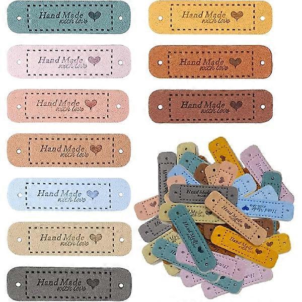 Pack of 100 Handmade Clothing Labels, Personalized Leather Labels ...