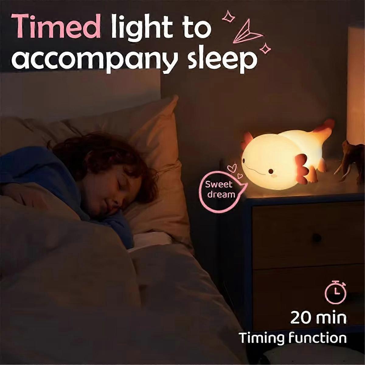 Night Light for Kids Silicone Nursery Sleeping Light Portable USB ...