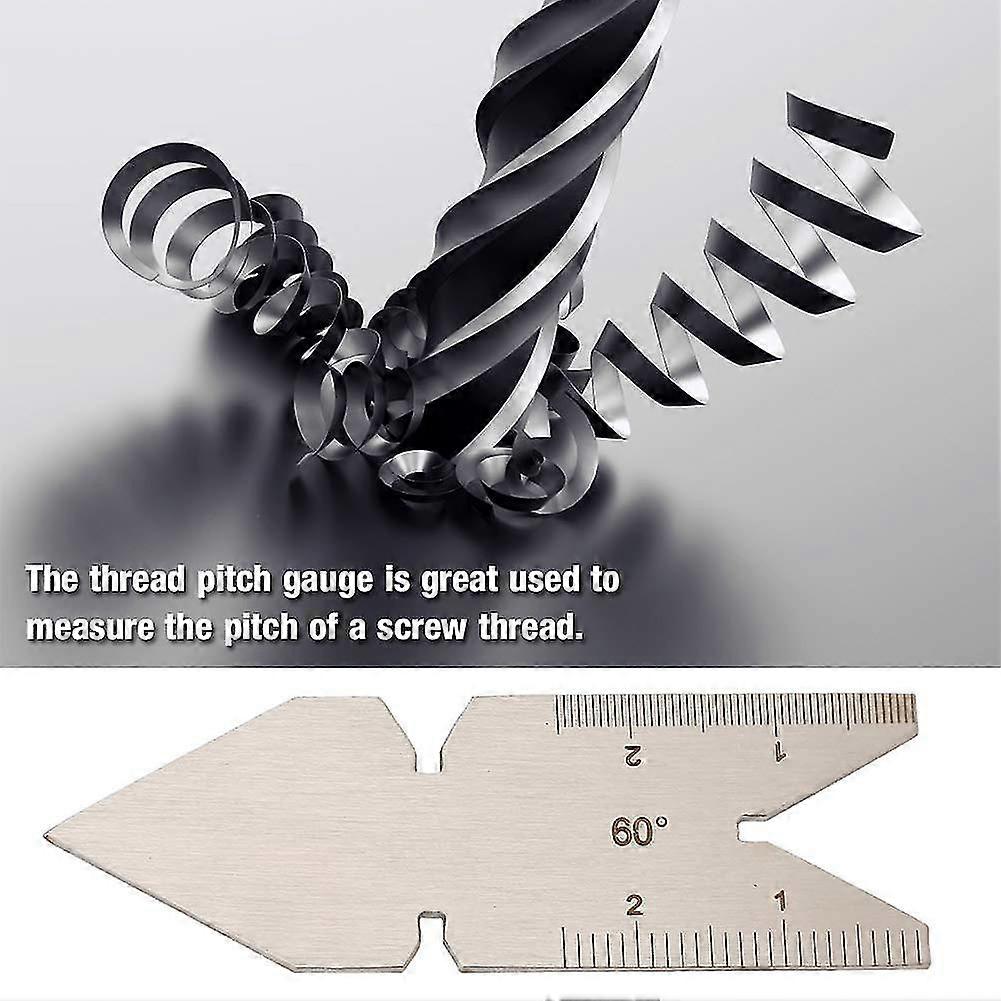 Center Fishtail Gauge Stainless Steel Thread Pitch Gauge Cutting Angle ...