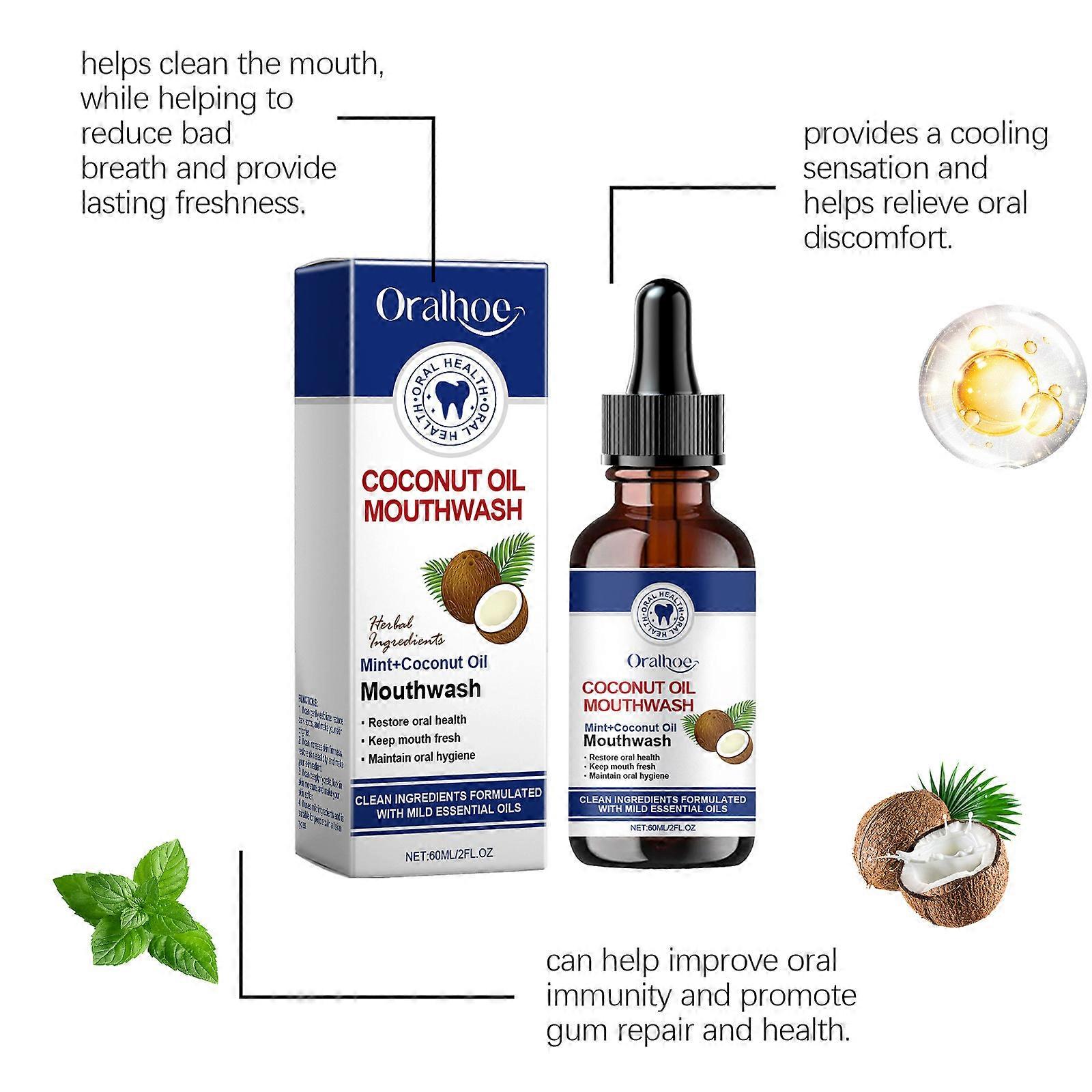 Coconuts Oil Mouthwash To Removes Yellowing And Brightening Restores ...