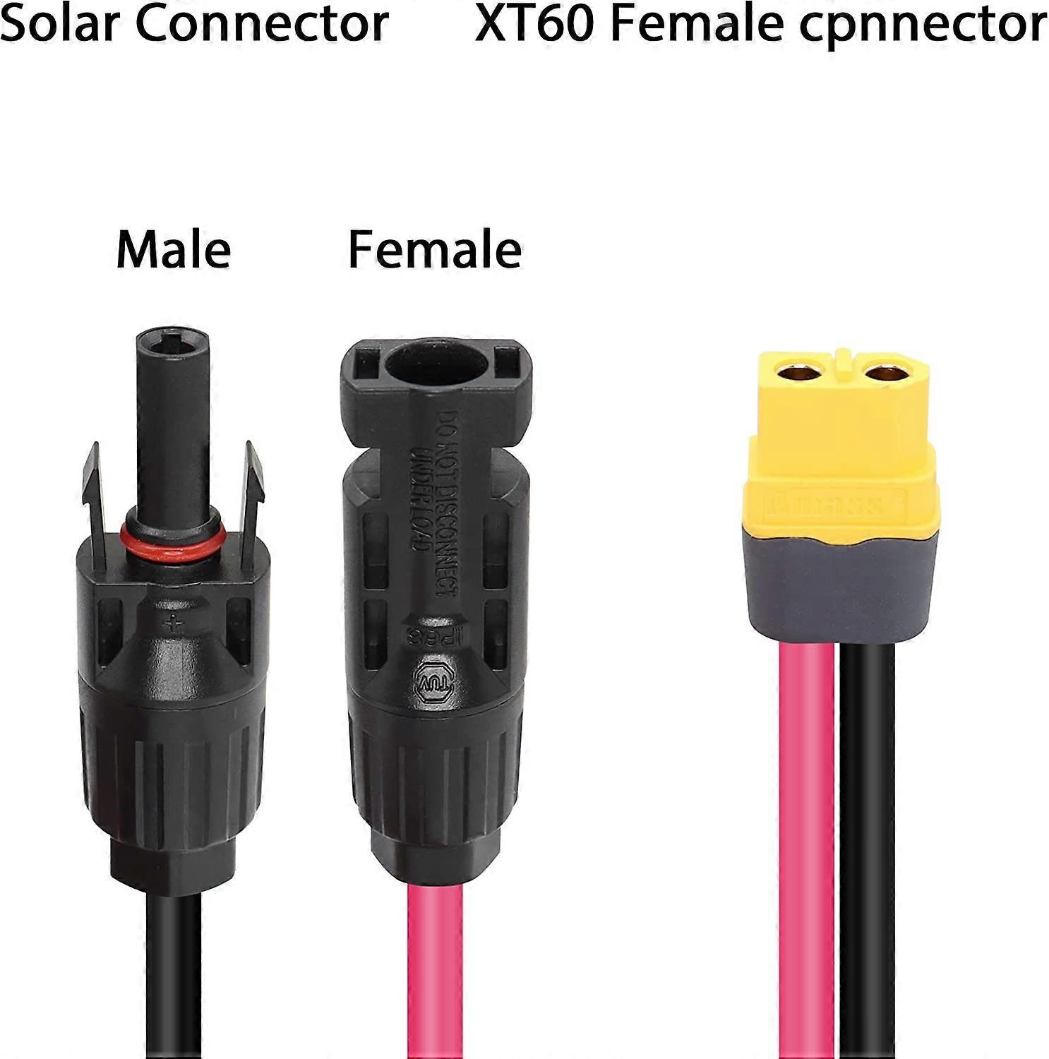 12 AWG Solar Panel Cable to XT60 Female for Portable Power Station ...