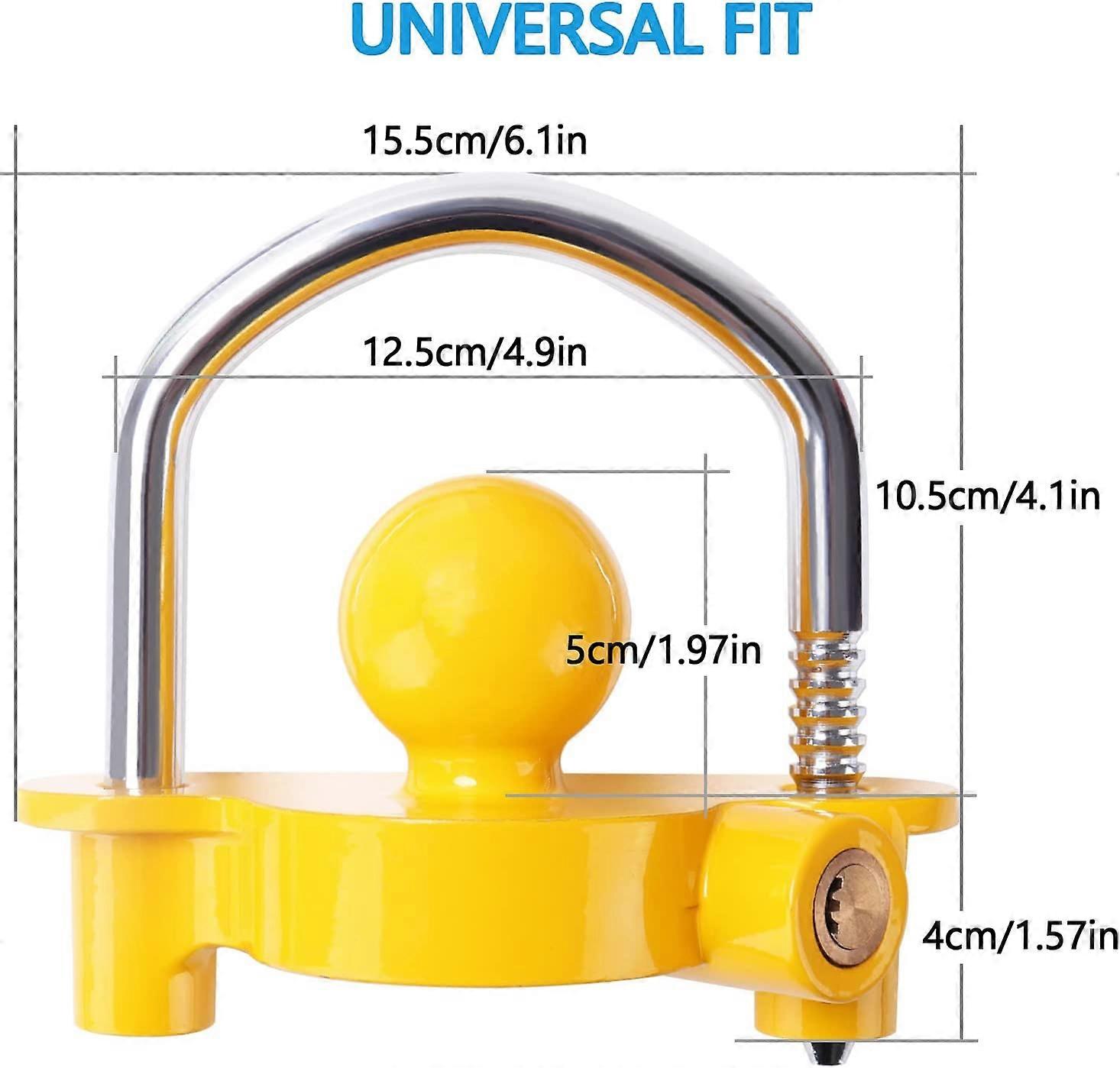 Trailer Ball Lock Hitch Coupler Adjustable Tow Lock Easy Installation ...