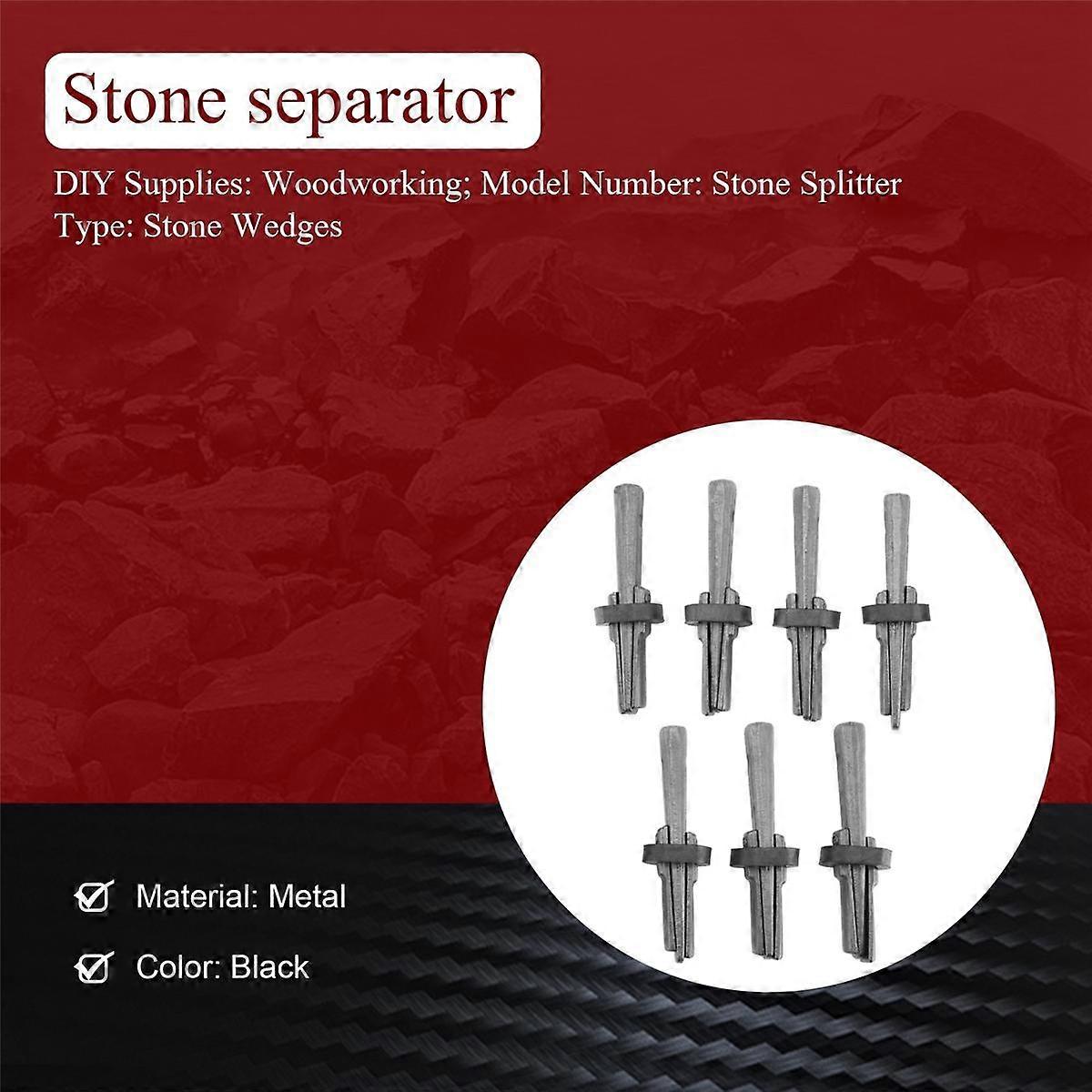 7 Set New Stone Splitter 9/16in Metal Plug Wedges and Feathers Shims ...