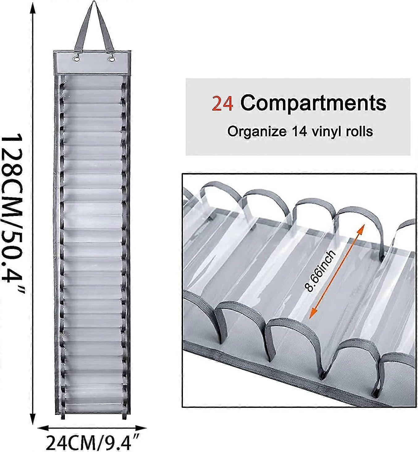 Vinyl Storage Rack, 24 Holes Vinyl Roll Holder Vinyl Organizers Craft ...
