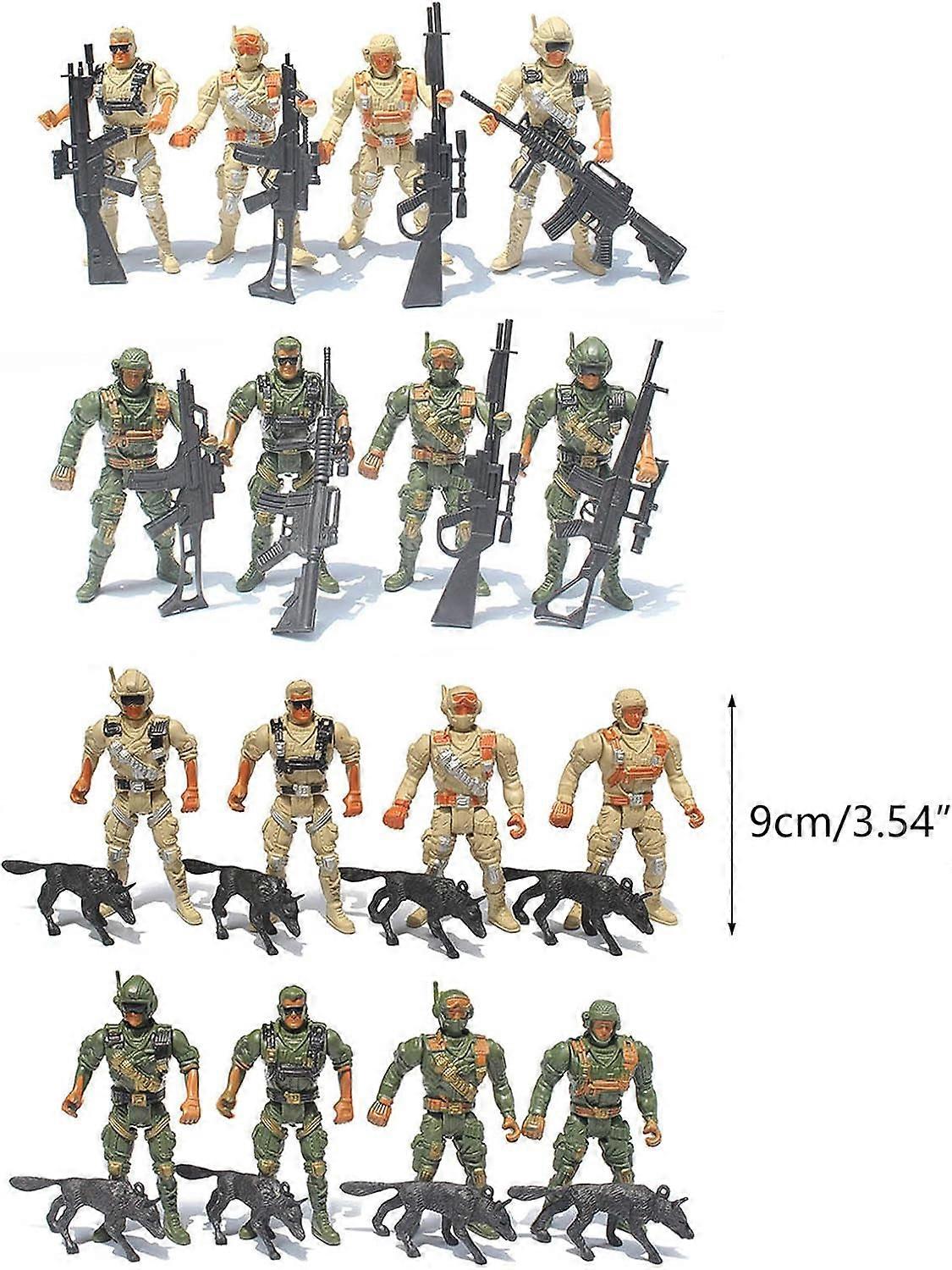 Soldiers + WeaponsPack 8 Soldiers Military Toys Playset Men Figures ...