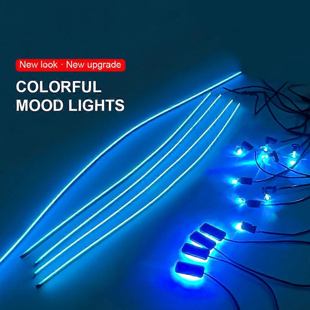 Universal Car LED Ambient Lights Strip 18 in 1 Interior Neon Atmosphere ...