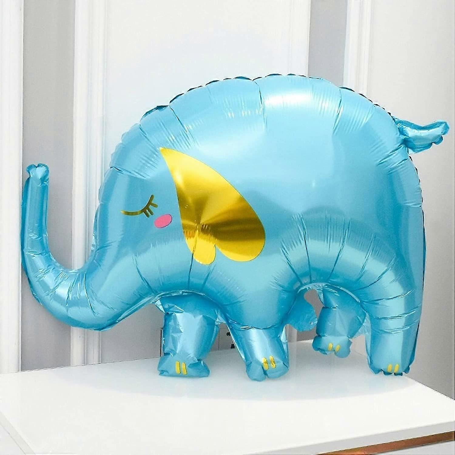 Big 33 Inch Blue Elepaht Balloons Foil Helium Elephant Shaped Animal ...
