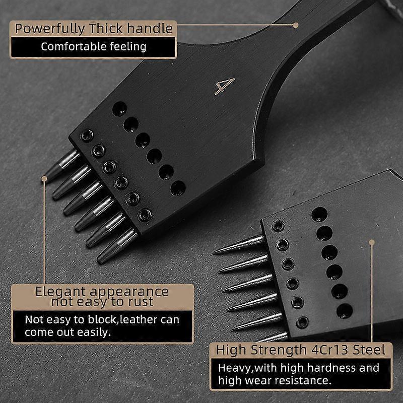 WUTA Sharp Head Replaceable Pricking Iron Removable Round Hole Punch ...