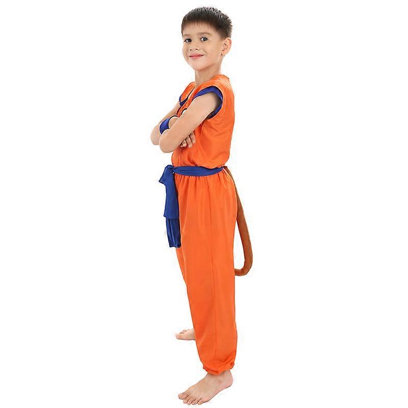 Dragon Ball Costume Son Goku Kids Tail Set Japanese Anime Cosplay ...