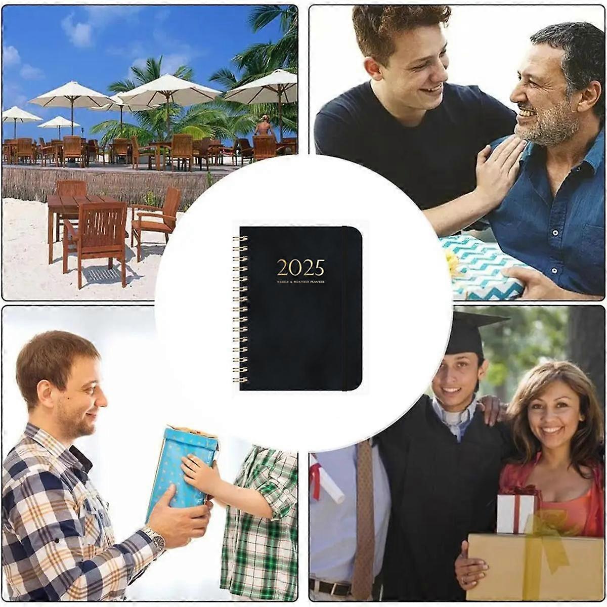 2025 Calendar 140 Pages Notebook Diary 2025 Plan Schedule Strapped ...