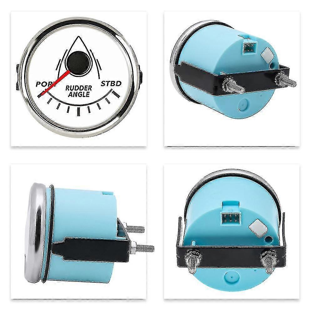 52mm Marine Rudder Position Indicator Waterproof Red Backlight With 0 ...