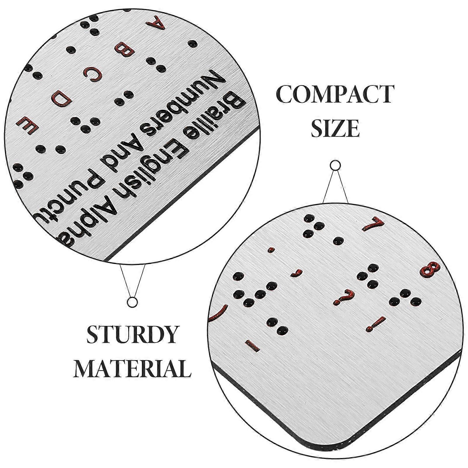 Braille Alphabet Board With Raised Dots Stainless Steel Numbers ...