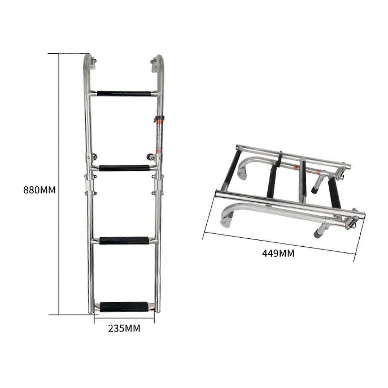 Boat Swim Ladder Telescoping Boat Ladder, Foldable,Swim Step Stainless ...
