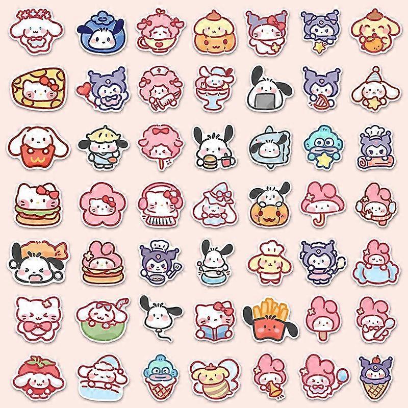 100Pcs/Bag Cute Cartoon Sanrio Stickers My Melody Kuromi Handbag ...