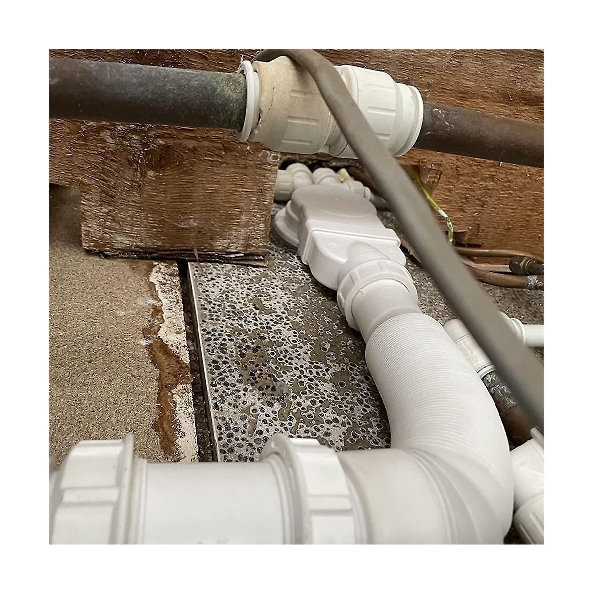 Low Shower Drain Chrome Plated ABS Shower Tray Siphon Slim Drain 90mm 36 L/Min Water Flow, Trap ...