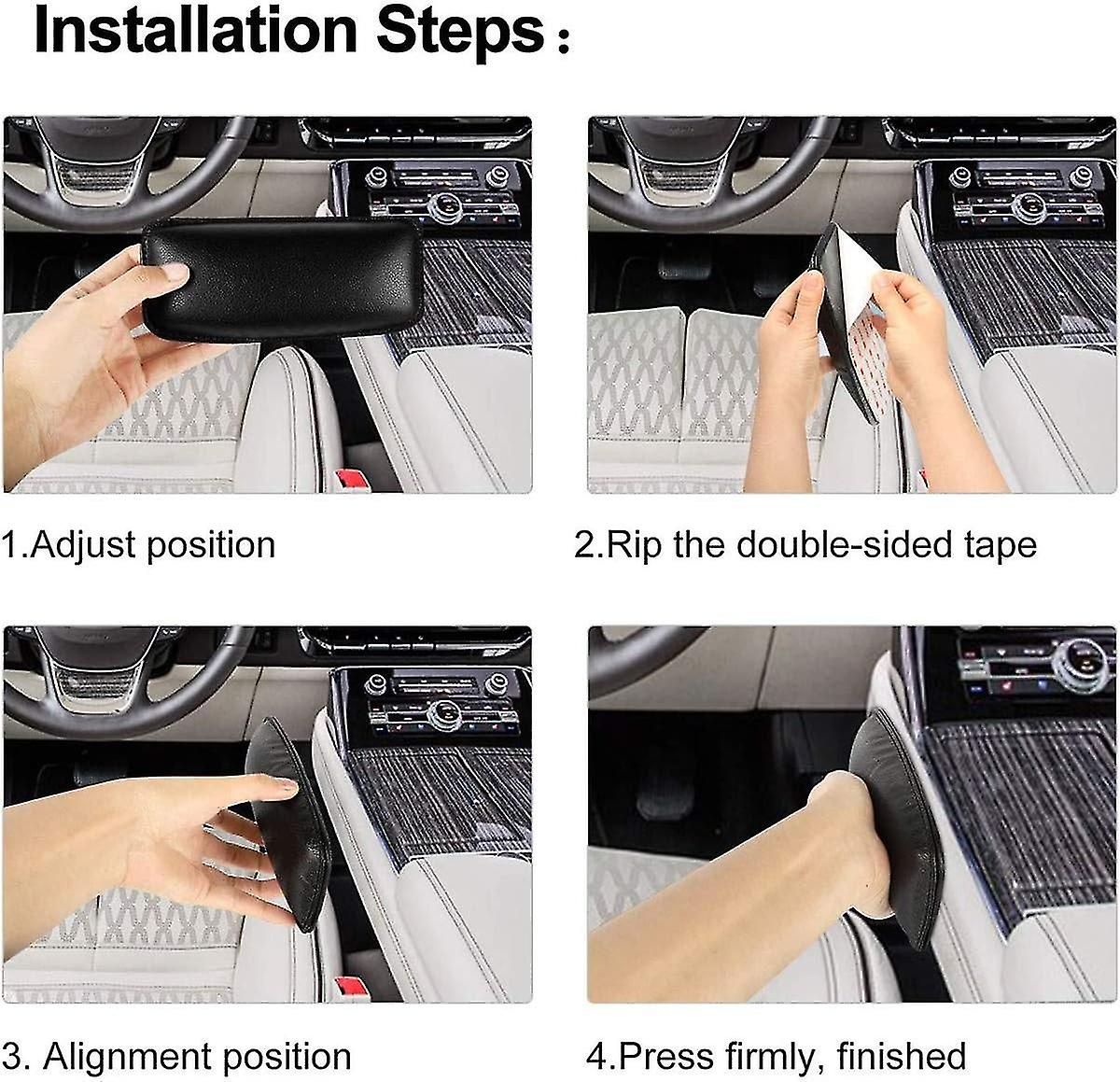 Automotive Soft Leather Center Console Knee Pad, Universal Car Center ...