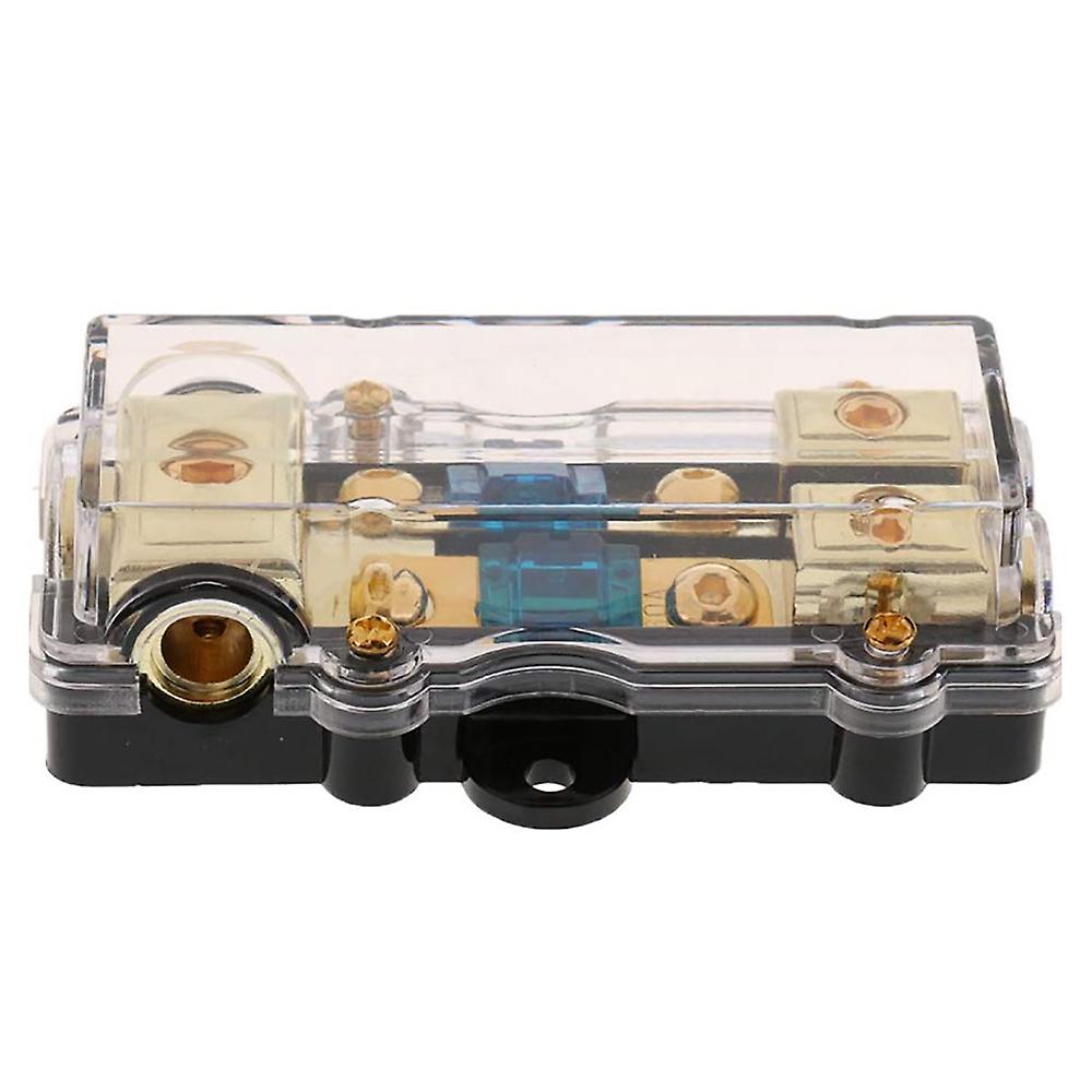 Power Distribution Block (2 Way) 4/8 AWG Gauge Fuse Holder Distribution Block 4 Gauge in to (2 ...