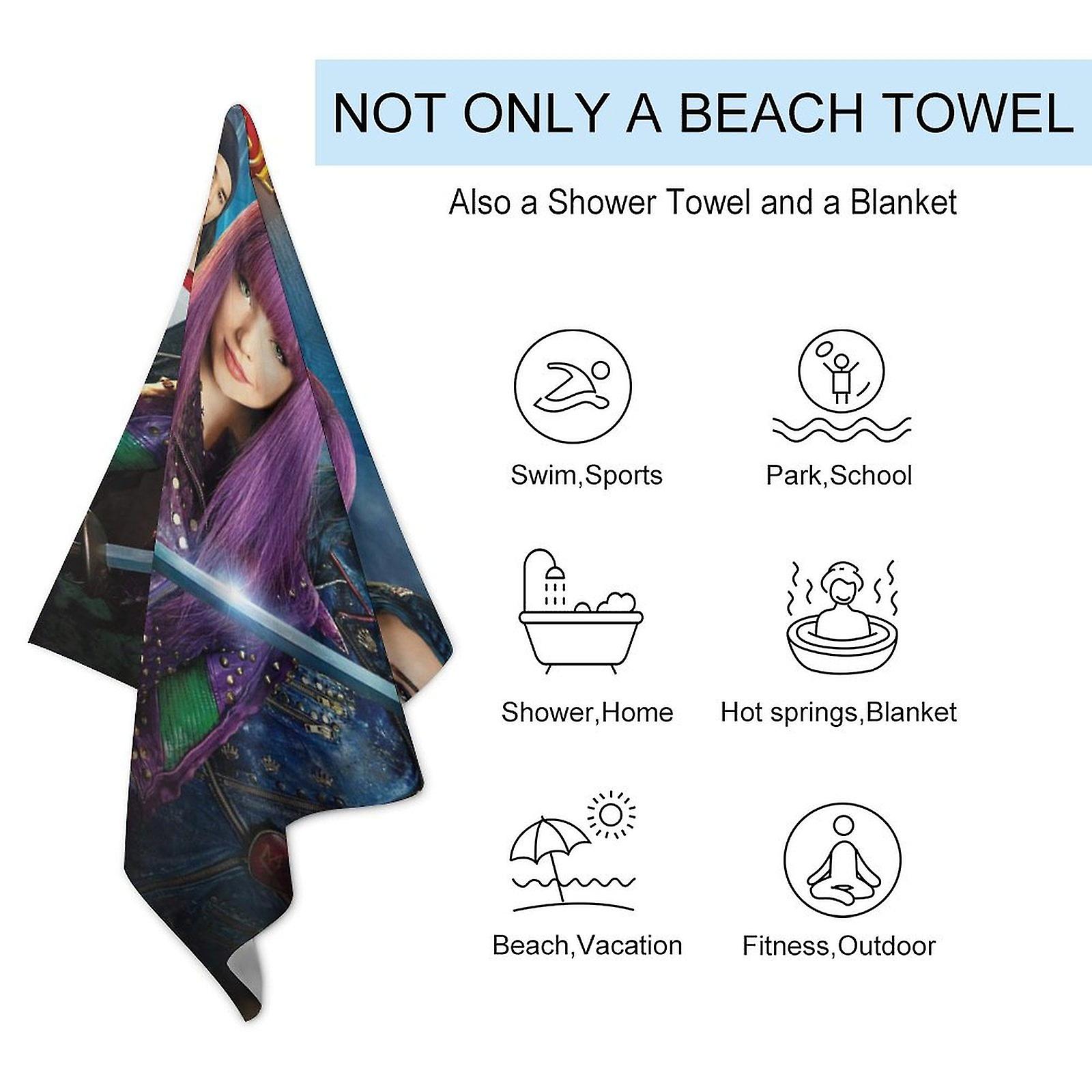 Descendants Poster Microfiber Beach Towel Soft Absorbent Quick-Dry Bath ...