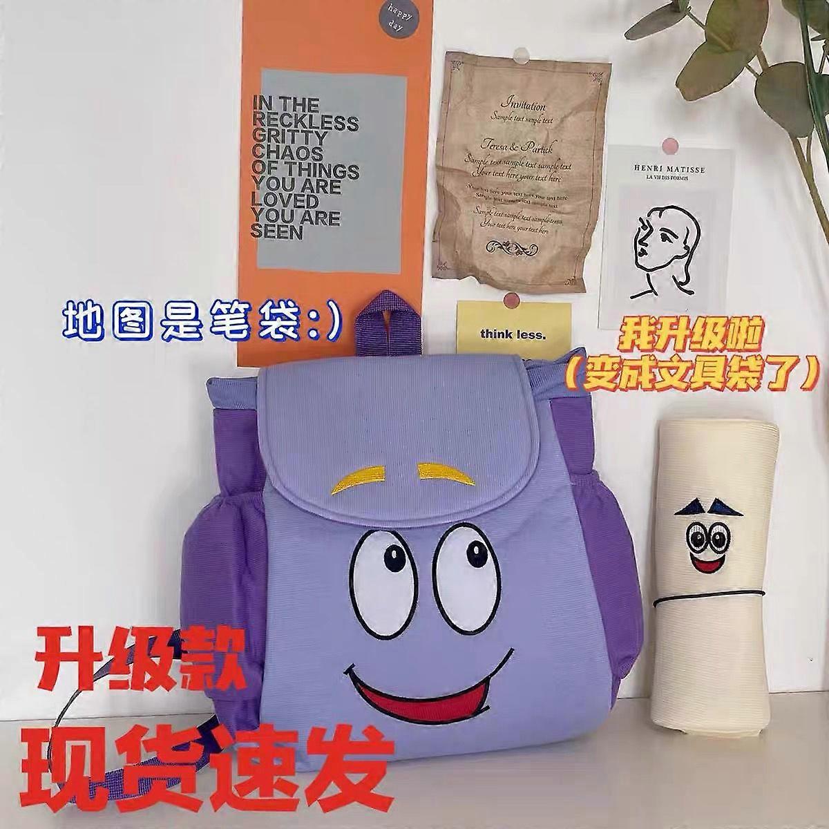 Dora backpack with a love for exploration, Dora map cartoon crossbody ...