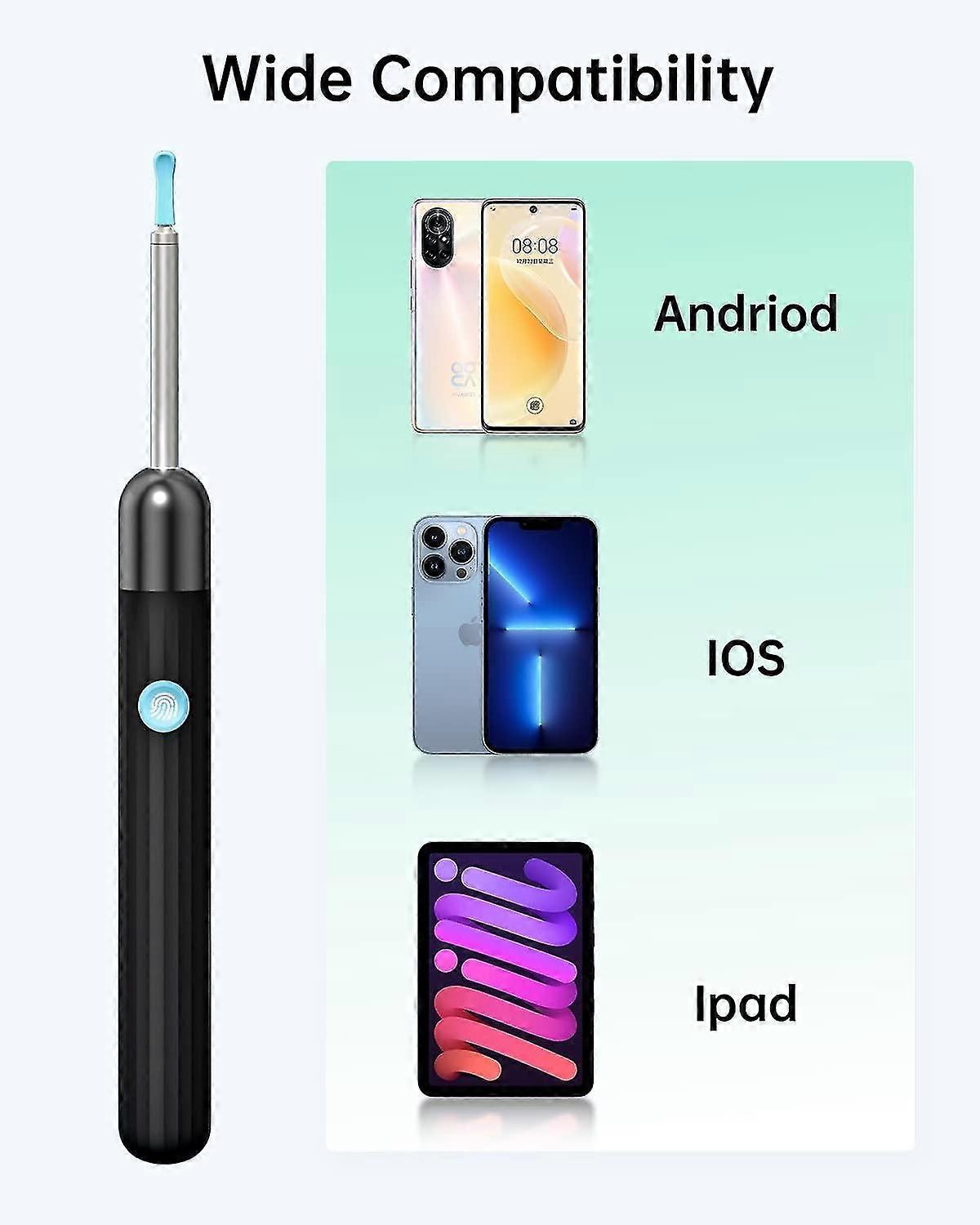 Ear Wax Removal Kit, Hpavxlr 1080P Wireless Ear Remover with Camera, 3 ...