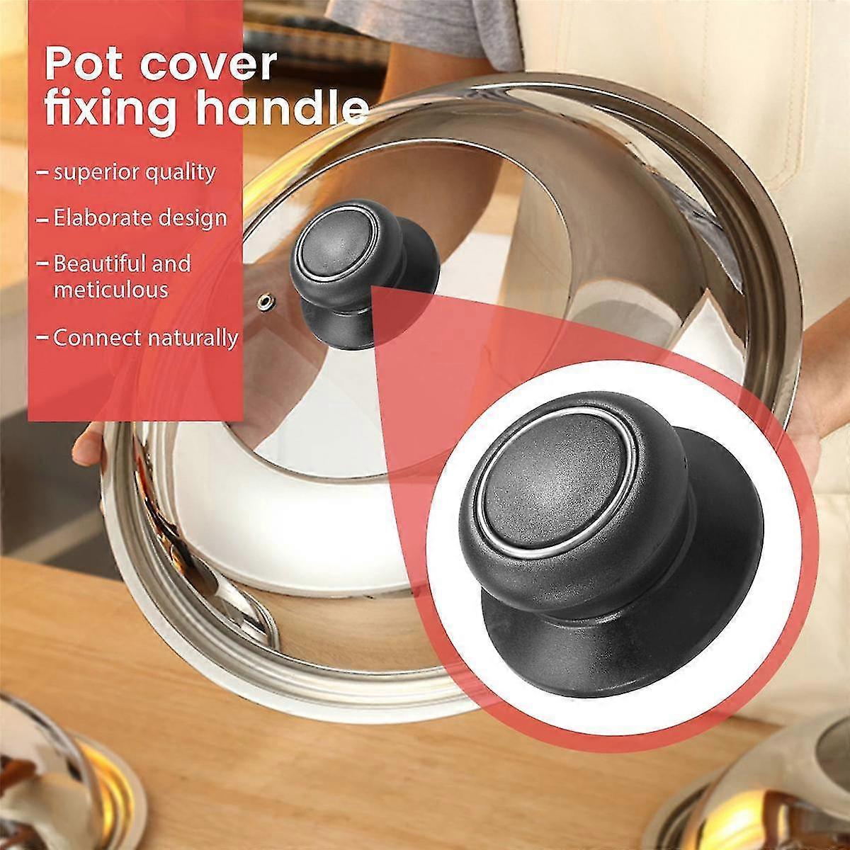 4 Pieces Pot Lid Knob Pan Lid Holding Handle Universal Kitchen Cookware ...