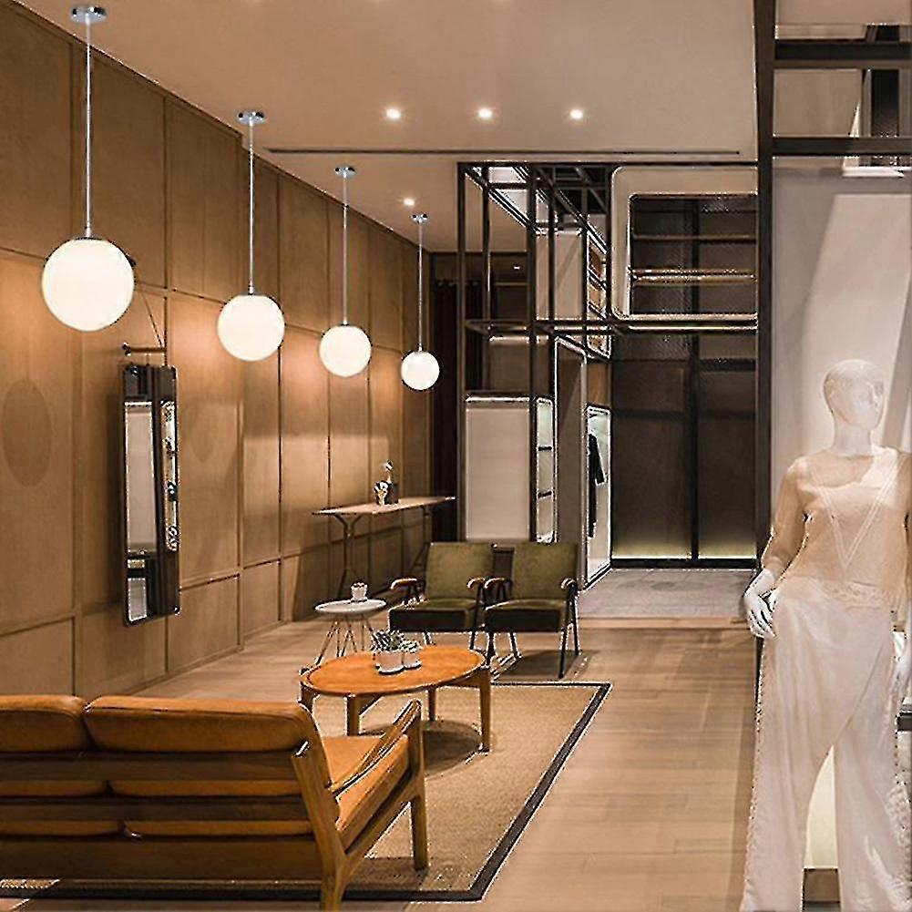 Matte White Globe Glass Lamp Shade Replacement Round Light Cover Fix ...