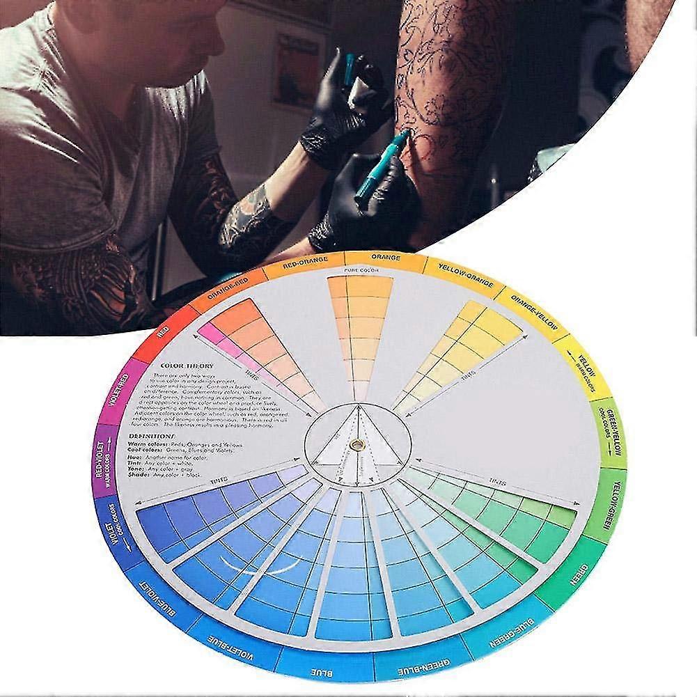 Color Wheel Color Mix Guide, Tattoo Pigment Chart Supplies For Paint ...