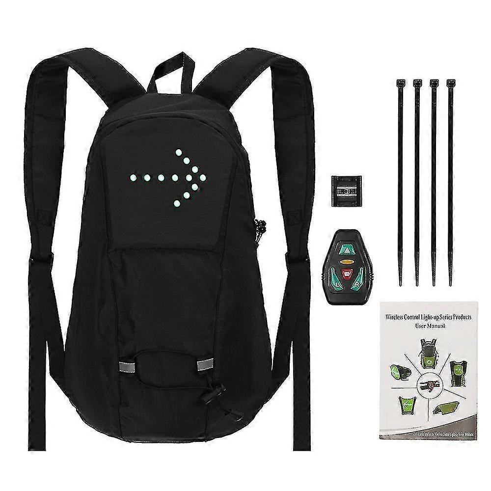 Led Turn Signal Bike Pack 15l Led Backpack With Direction Indicator Usb ...