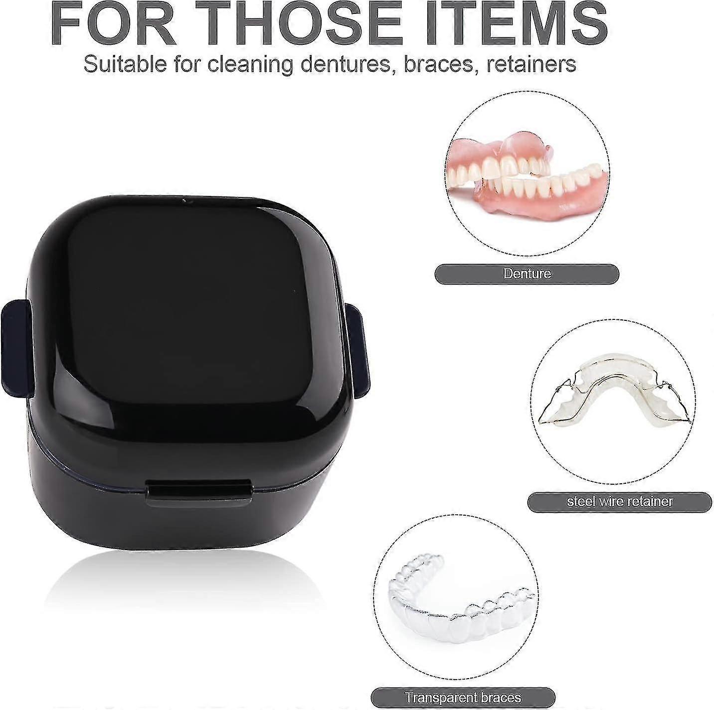 Denture Case Denture Bath Box Case Dental Orthodontic Retainer False ...