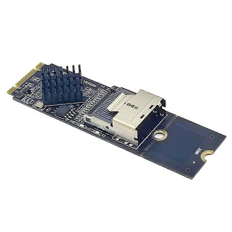 NEW M.2 NVME to Mini SAS SFF-8087 Expansion Card Support 4 Port SATA3.0 ...