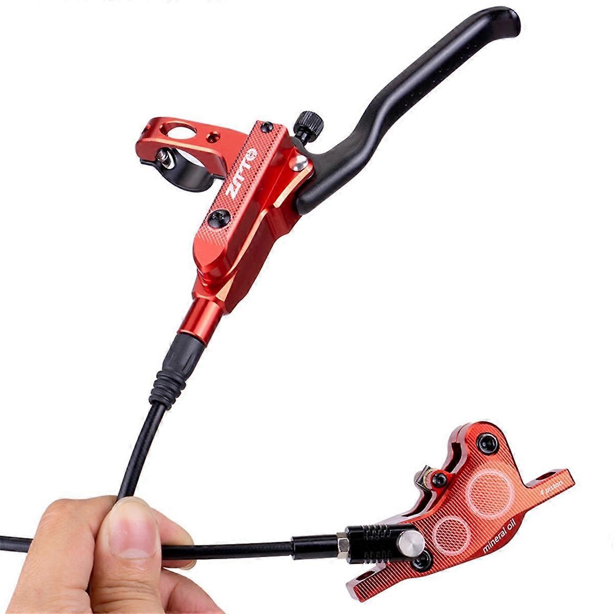 High-End Four-Piston Oil Brake Oil Disc Mountain Bike Hydraulic Disc Brake Bilateral Brake Oil ...