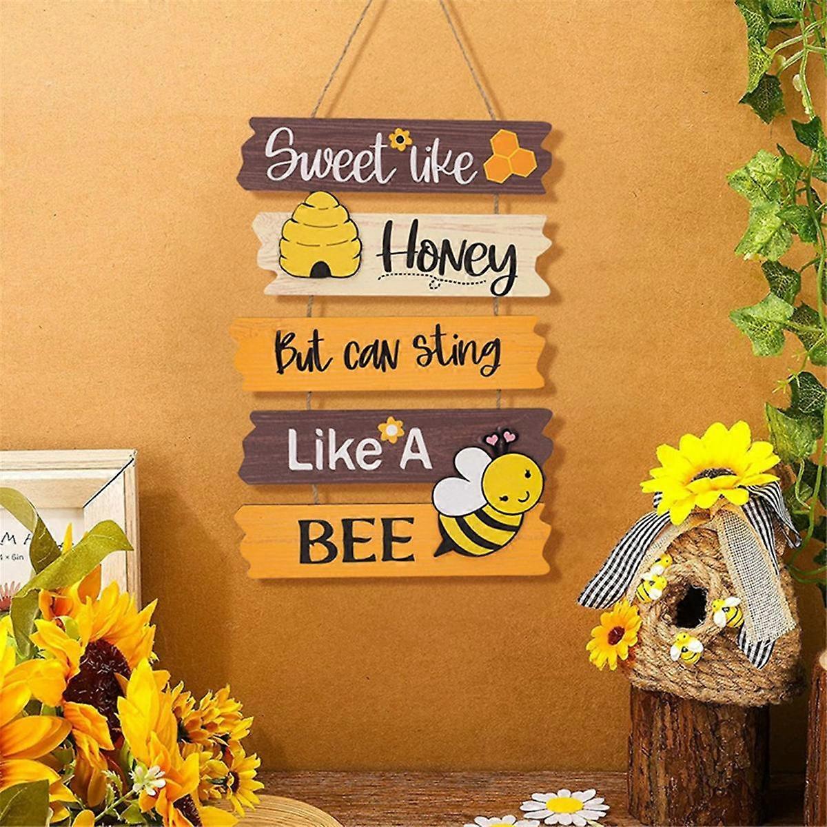 Type B Home Door Decoration, Bee Kindness Bee Happy Thanksgiving Bee ...