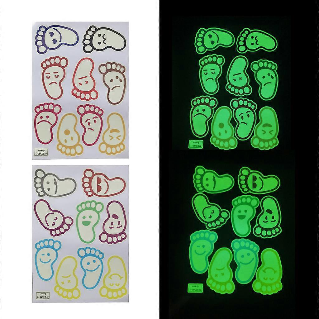 Glow in The Dark Sticker Paper, Cute feet Luminous Sticker,Glow in Dark ...