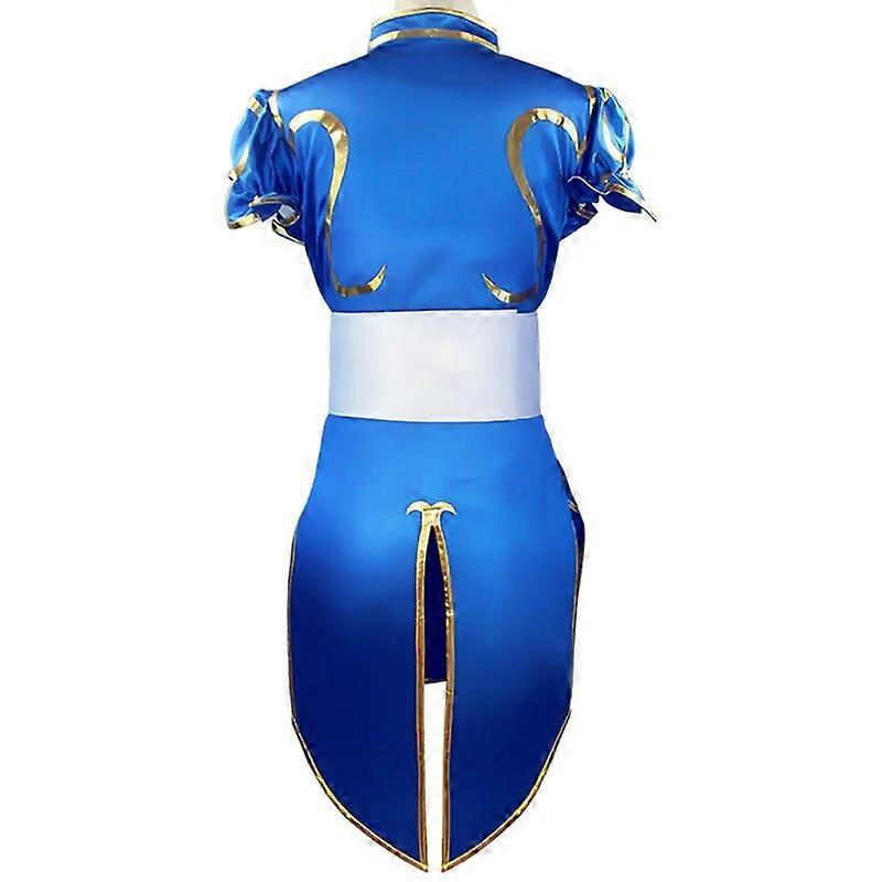 Games Chun Li Cosplay Costumes Halloween Party Sutorito Faita Blue ...