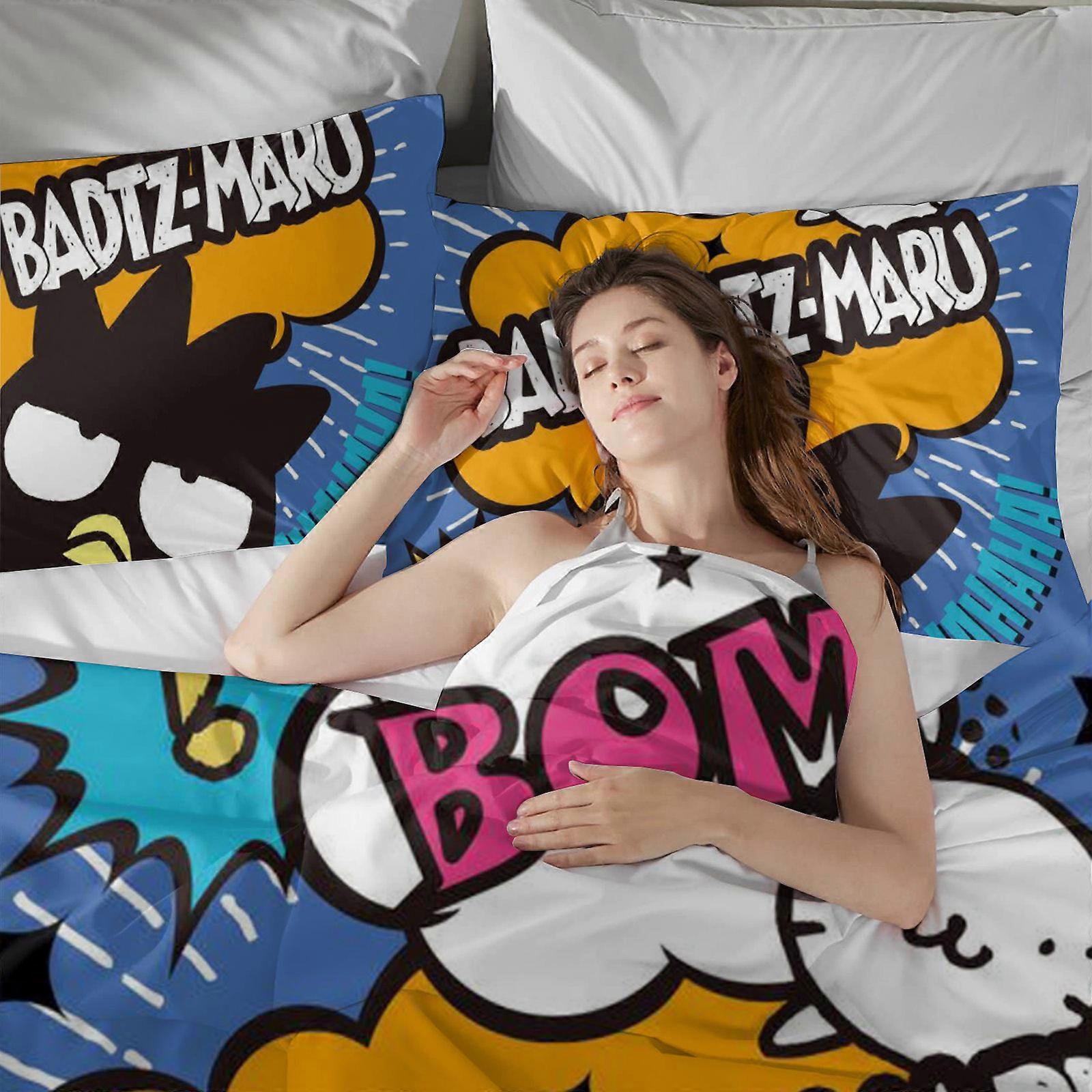 v6373 Bed Sheets Bedding Bad Badtz-Maru 3-Piece Bedding Set1 Quilt ...