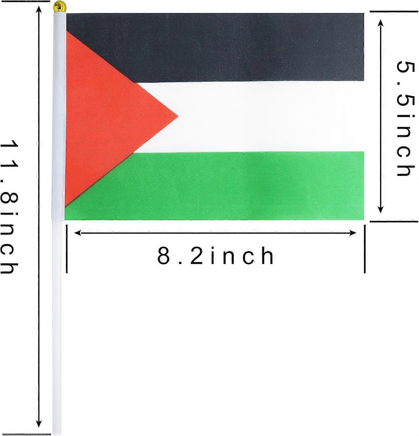 100 Pcs Hand Held Small Mini Flag Palestine Flag Palestinian Flag Stick ...