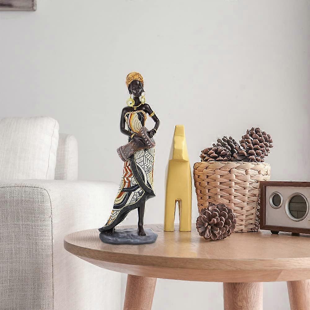12'' African Sculpture Home Decor, Musician African Statues and ...