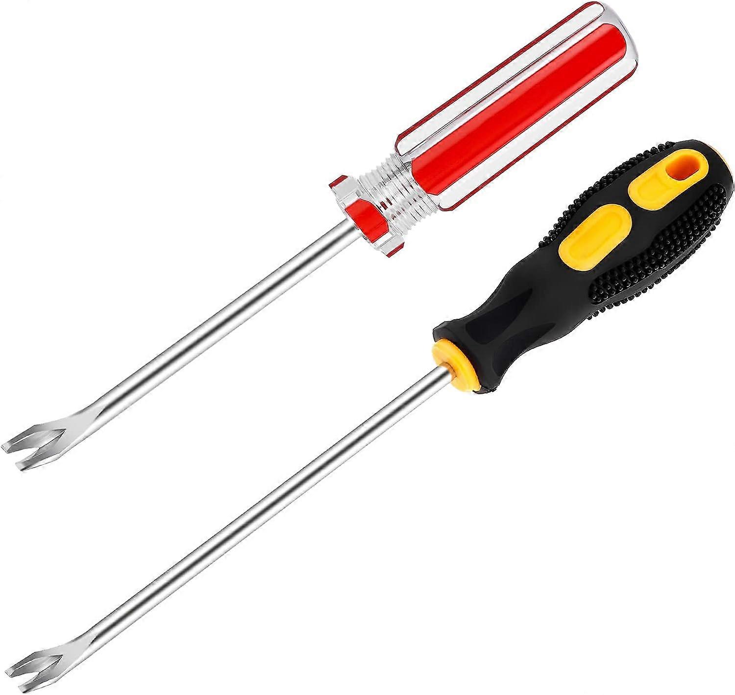 Nail Puller, 2 Pcs 3mm V Tip Screwdriver, Staple Remover Tool, Staple Lifter Nail Rivet Tack ...