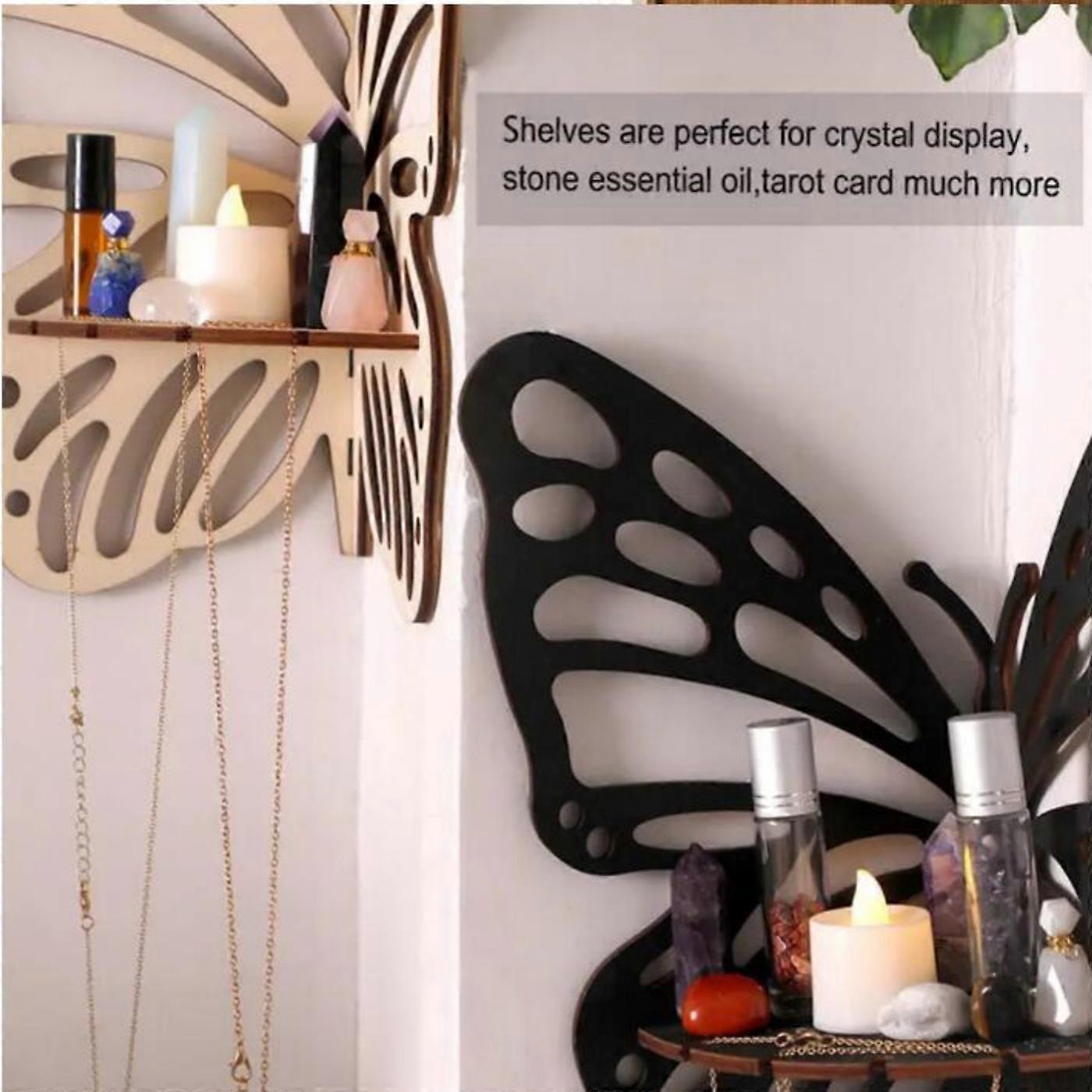 Butterfly Corner Shelf, Floating Corner Shelves for Wall Decor Storage ...