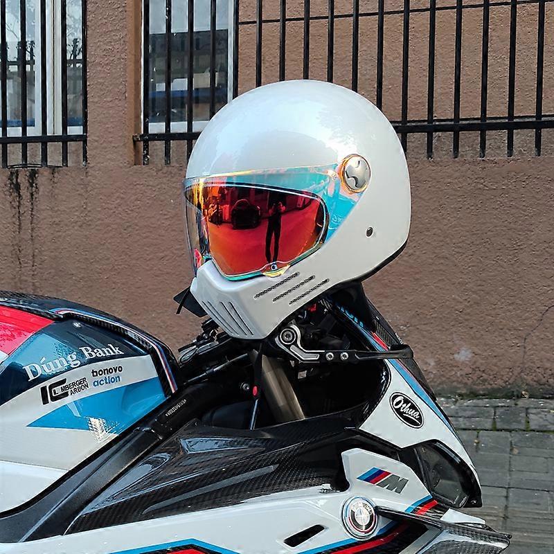 Retro motorcycle helmet ABS Light cruiser full coverage helmet for men ...