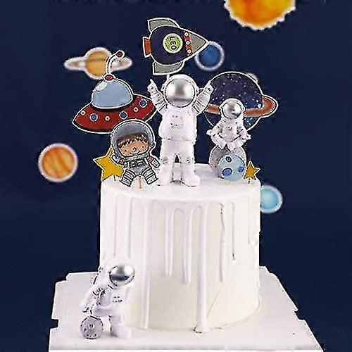 Astronaut Figurines Cake Topper Outer Space Cake Decoration Spaceman ...